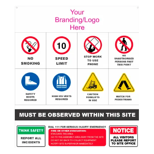 Branded Multiple Hazard Signboard - Rifft Safety