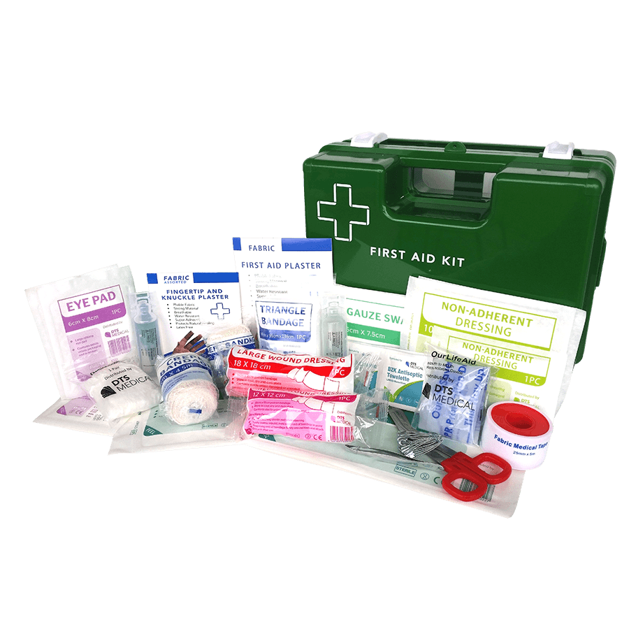 25 Person Office First Aid Kit Hard Plastic Wall Mountable