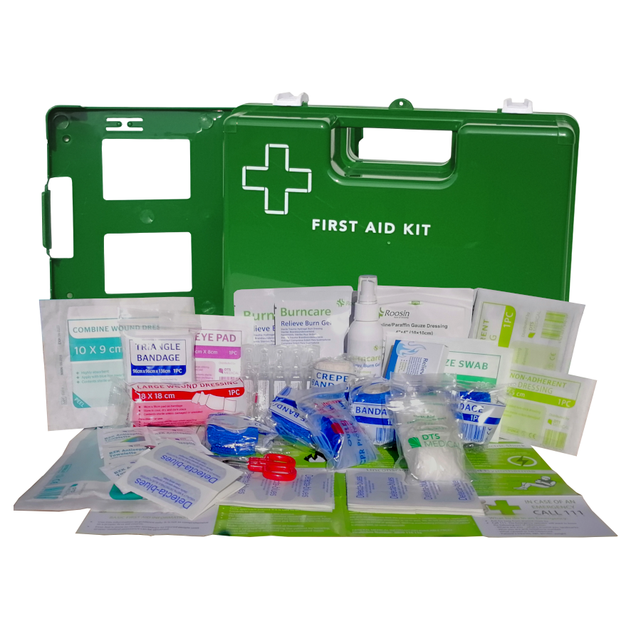 Work Place First Aid Kit Hard Plastic Wall Mountable