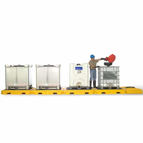 Ultra IBC Modular Spill Pallets – 4 Pallets and 1 Tank